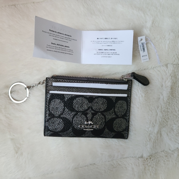 Coach | Bags | Nwt Coach Mini Skinny Id Case In Signature Canvas ...